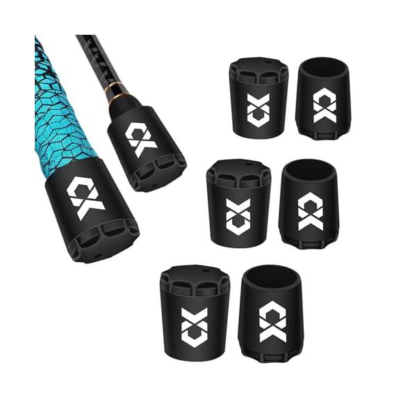 ブラック/-/TVETE-01・6点式サイズ別セットで釣り竿全体を保護ロッドカバー・バットエンドキャップ・竿尻キャップの3タイプをS/M/Lサイズで2個ずつ計6点収録。高弾性シリコン素材の滑り止めテクスチャーが、竿尻からロッドエンドまでを確...