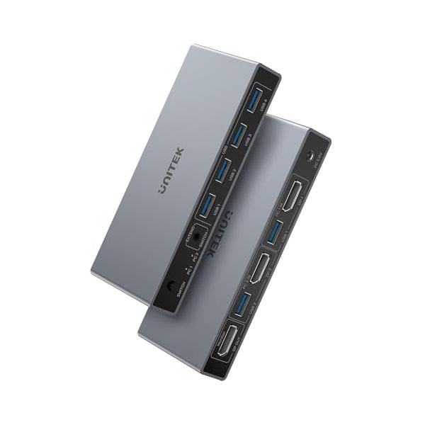 DP/-/SJW-DP202C・Color:DP・DP 2イン1出力KVMスイッチUnitek DP KVMスイッチは、2台のコンピューターを1台のモニターに接続し、キーボード、マウス、ハードドライブ、Uディスク、プリンターなどの4つのUS...