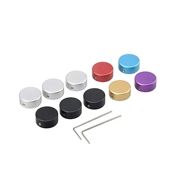 Mixed Color/-/-・パッケージ個数:1・3つのネジとラバーインサートでしっかりと固定します.内部にゴムを使用することでスイッチ部へのフィット製が向上します・耐久性のあるアルミニウム合金材で作られています・シルバー3個，ブラック3...