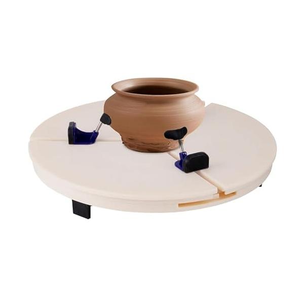ホワイト/-/HUTAO-141・パッケージ個数:1・初心者向け陶芸用トリミングクランプを利用し、回転させて遠心力を使っていても、初心者は粘土をろくろの中心にピッタリ据えることが簡単にできます。初心者でも厚みが均一な作品が簡単に作れます。・...