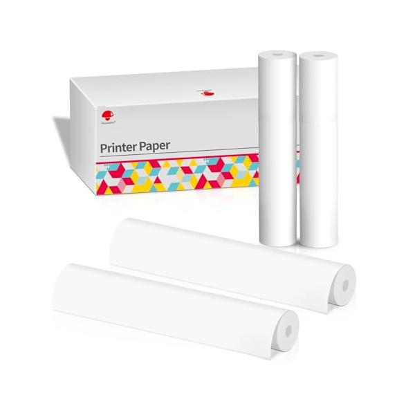 感熱ロール紙 *4巻-/A4（210mm x 6.5m）/-・Style:感熱ロール紙 *4巻Size:A4（210mm x 6.5m）・Phomemo感熱ロール紙：A4サイズ（210mm x 7m）の熱感紙、1箱4巻。（注意：Phomem...