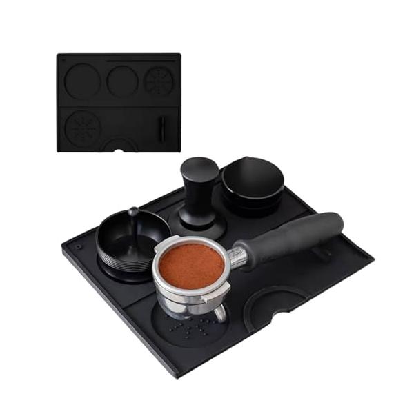 ブラック/標準/ブラック・高品質シリコン材 このタンパーマットは高品質のシリコン材料で作られています。シリコン材料は優れた安定性と耐久性を持ち、作られたシリコンマットは変形せずに厚く、日常的に頻繁に使用しても、大きな圧力に耐えても、常に良好...
