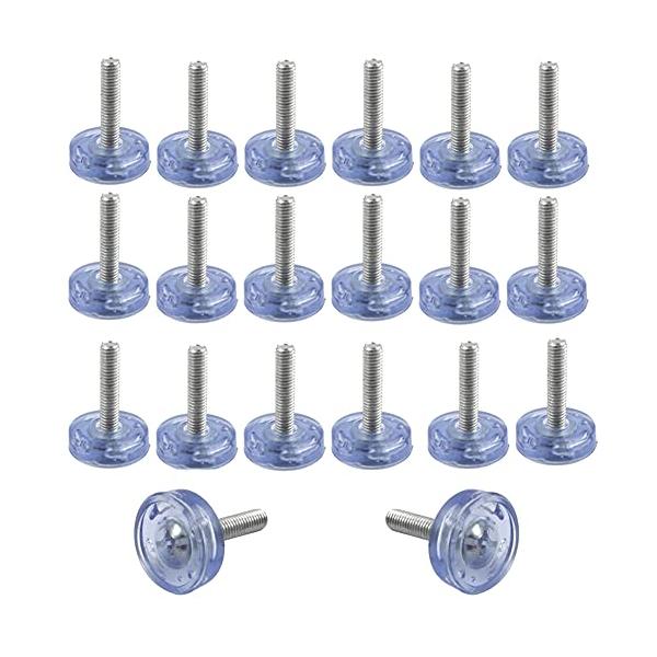 透明/M6 x 26.5mm/-・パッケージ個数:1・セット内容：18本組調節脚 キャビネット脚 材質：ステンレス鋼・サイズ：M6 x 26.5mm 底高さ：8mm 底部直径：24mm・高さ調整 ：調節可能な家具の高さは、お客様の迷惑な家具...