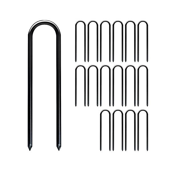アウトドア用ブラック/30cm/-・Color:ブラック・?トランポリンを所定の位置に保持する-トランポリンを使用している場合、特にハリケーンやその他の強風に当たり恐れが場所では、トランポリンを使用するときに、これらの頑丈なU形ペグで補強し...