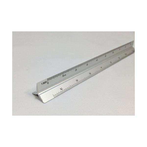 三角スケール-/-/RE150・パッケージ個数:1・材質 ： アルミ製・長さ ： 150mm・スケール ：　1:100/1:200/1:300/1:400/1:500/1:600・重量 ： 25g・原産国 ： 中国