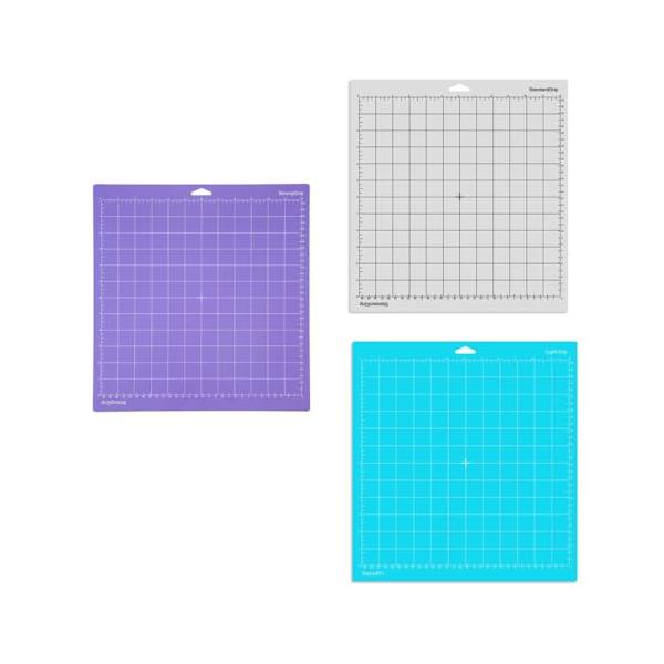 青、透明、紫/-/カッターマット・ パッケージ内容：3xカッティングマット 、 サイズ: 12×12インチ、色: 青、透明、紫・ 高品質素材:マットは高品質の無地PVC素材で作られており、繰り返し使用しても色褪せず、丈夫で耐久性があります・...