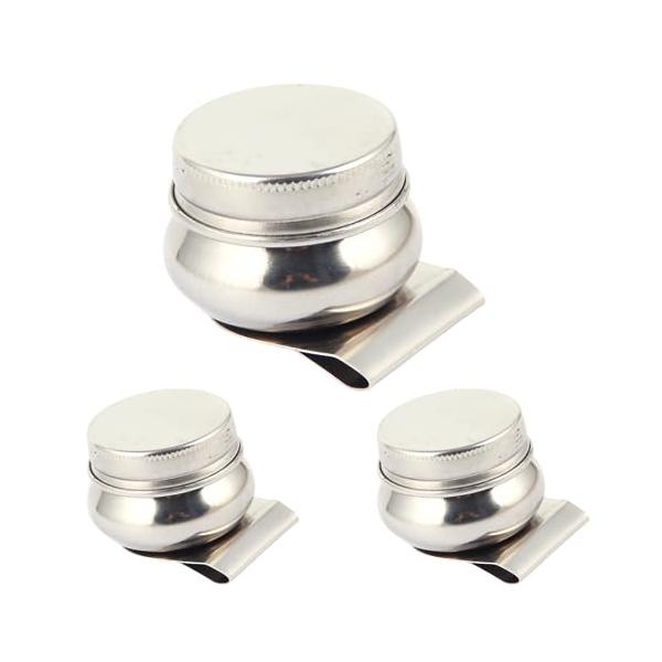 パレット油シルバー/3個セット/-・Size:3個セット・油絵の画用液入れ油壷油絵の具を混ぜたり、筆を洗ったりするため油壺の3個セットです。油絵を描く際に非常に便利な道具です。・クリップ付きパレット油壷の底部には頑丈なクリップがついており、...