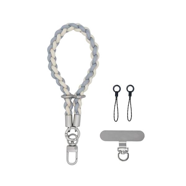 クラシックグレー/ベージュ/-/-・Color:グレー/ベージュ・長さ調節ラクラク・スマホ ハンドストラップ付属の8の字型カラビナは、ストラップの長さ調節に使えるだけでなく、取り外して単体でも使用可能な多機能設計です。好みに合わせてしっかり...