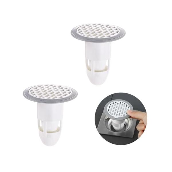 ホワイト/7.5*7.5/BH-54・製品仕様：防臭底蓋2個セット。製品のサイズは約7.5*7.5*3.2cm、3.3-7.5cmの排水孔に適しており、ほとんどの排水孔に適しています。・好ましい素材：ABSとTPR素材でできており、実用的で...