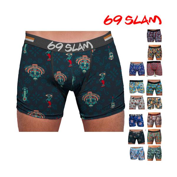 ポイント消化、あすつく対象商品です。  無料ラッピング クーポンデザイン派手なだけではなく斬新なデザインで有名な69slamだが、 ウエストゴムの部分にもかなりのこだわりがありデザインはピカイチ！股上やや深めでデニムから見えるウエストゴムに...