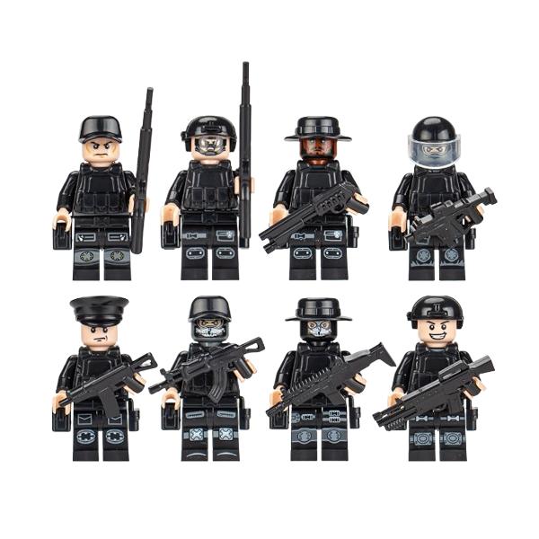 アーミー特殊部隊8体セット武器＆装備付き ・他社ブロックと互換性があります ・お手持ちのクラシックのブロックや基礎版で一緒に遊べます ・細かいパーツがあるので最初はおうちの人と一緒に組み立ててください ・モニター設定や照明の具合により、実物...
