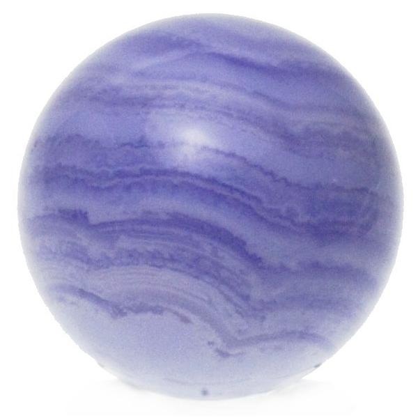 柔らかい空色にレースのように見える白い模様が入っているアゲート(瑪瑙 めのう)をブルーレースアゲートと呼びます。・英名 　Bluelace agate・和名  空色縞瑪瑙・そらいろしまめのう■丸玉サイズ     25mm■穴なし色合い・・・...