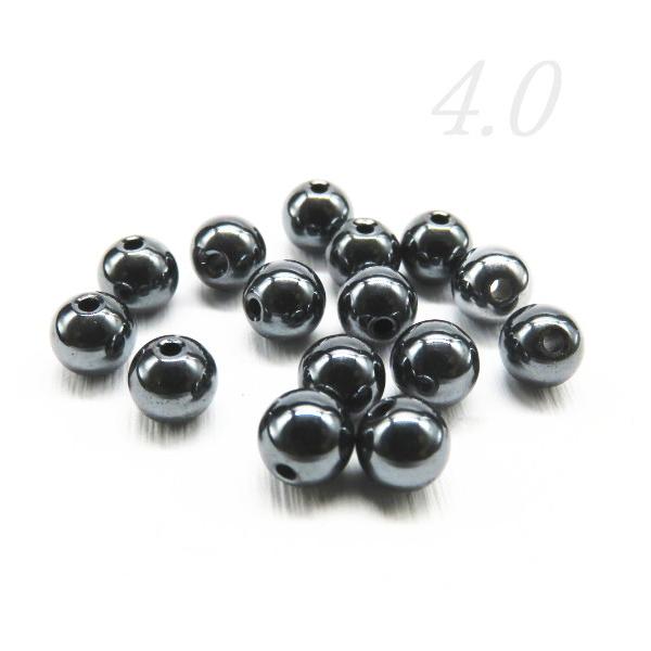 ※へマタイト・英名   Hematite・和名  赤鉄鉱(せきてっこう)●１粒サイズ・・・約 4.0mm●穴サイズ　・・・約 0.8mm「勝利へ導く石」といわれるヘマタイトは、積極的に行動することを助け、困難を乗り越えて目標達成へと導いてく...