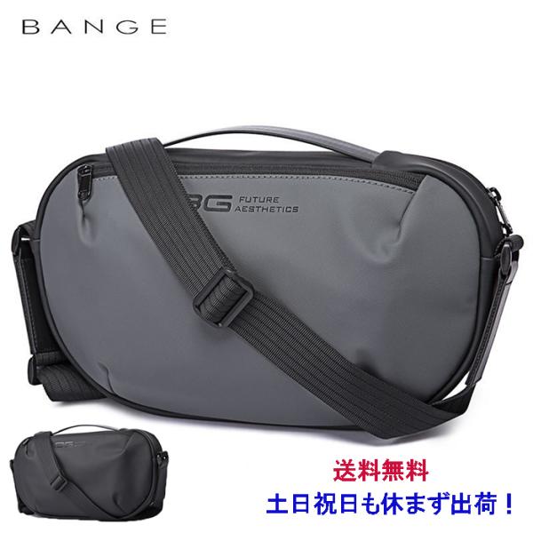 商品名: BANGE ショルダーバッグ素材■外側： ballistic nylon（バリスティック　ナイロン）+　Polyester（ポリエステル）■内側：Polyester（ポリエステル）■カラー:ブラック/グレー■ サイズ:約幅34cm...