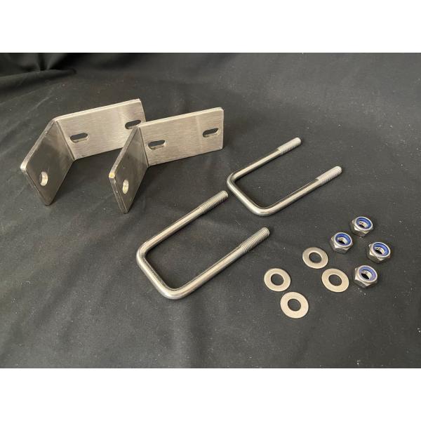 【メーカー】TIGHTJAPAN(タイトジャパン）【品番】0706-25-2【商品名】 収納式コンパクトタイダウン用ステンレス製ステー＆Uボルト(2組)※ステーｘ1、Uボルトｘ1ナット付き(1台分）写真は2組分にて掲載しております。Uボルト...