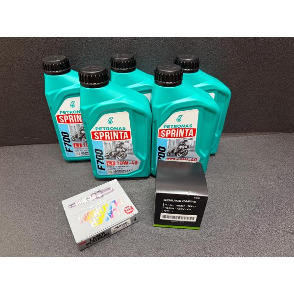 【メーカー】PETRONAS（ペトロナス)【品番】OIL-KAW-KIT-001P【商品名】オイルメンテナンスセット【オイル】PETRONAS（ペトロナス)F700-10W-40 1Lx5本SAE：10W-40API：SLJASO：MA2【...