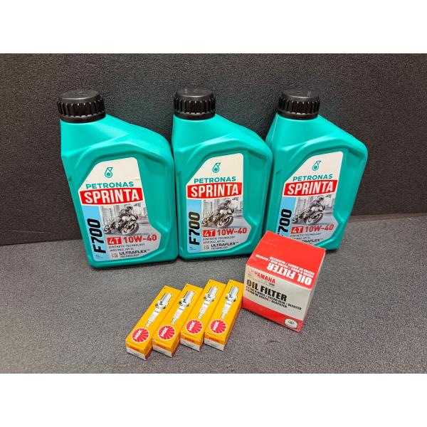 YAMAHA（ヤマハ)1100エンジン対応オイルセット【品番】OIL-YAM1100-KIT-001P【商品名】1100 オイルメンテナンスセット【オイル】PETRONAS(ペトロナス）F700 10W40 1Lx3本API：SLJASO：...