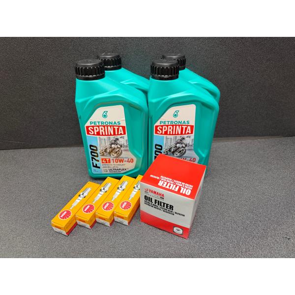 ヤマハ1800/1900 オイルメンテナンスセット【品番】OIL-YAM-KIT-002P【商品名】オイルメンテナンスセット【オイル】PETRONAS(ペトロナス）F700 10W40 1Lx4本API：S LJASO：MA2ベースオイル：...