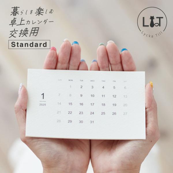 「交換用」シンプル 卓上カレンダー 　Refill Calendar木製スタンドを引き続きご使用いただき、カレンダーをリニューアル当店でお買い上げくださったカレンダーを翌年以降もお使いいただけるよう、交換用カレンダー（リフィル）をご用意いた...