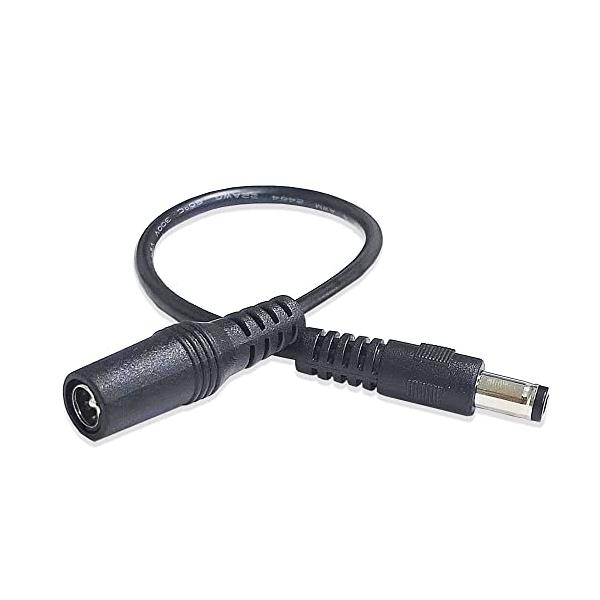 ・ブラック  mn-12・仕様：DCアダプター延長ケーブル1個入り 素材：純銅心線+PVC 電圧範囲:36V以下 カラー：ブラック。・サイズ：雌頭（長さ36mm×幅9mm）雄頭（長さ27.3mm×幅9mm）プラグ（外径5.5 mm/内径2....