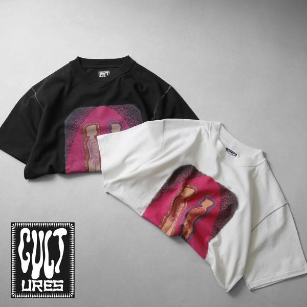 個性的なデザインの中に込められたメッセージ性も良い感じの１枚です。インクジェットプリントならではの細かいグラフィックの描写が◎１枚で着てもサマになるデザインですね。 　　　L　 　XL　 　身幅 60cm 62cm 着丈 68cm 70cm...