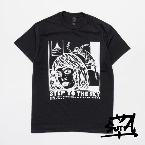 個展を記念して製作されたこちらは珍しいブラックボディで製作された限定のTeeシャツになります。フロントとバック両方にSOTAらしい個性あふれるデザインのプリントが入ったオススメの1着です！ 　　　S　 　M　 　L　 　XL　 　 身幅 4...