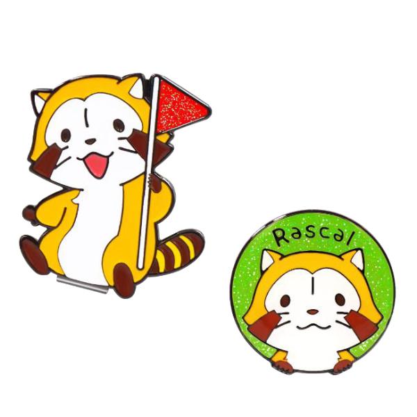 世界名作劇場シリーズのアニメ あらいぐま 「ラスカル」 がゴルフグッズに！キュートなデザインだからSNSやインスタでも大注目間違いなし！あなたもラスカルに癒されながらラウンドをまわりませんか？品番：ARM001サイズ：約30×30mm、台座...