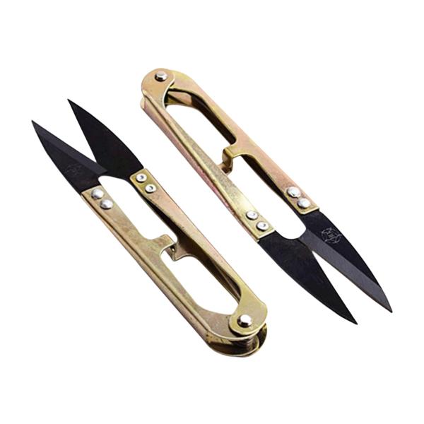 【糸切りはさみ】刃材質：ステンレス鋼,ハンドル：金属,サイズ：全長約105mm ,刃長約35mm, カラー：ゴールド/パープル.【鋭利、便利】この糸切りはさみは高品質の金属材料で製造されており、耐久性があり、鋭利で、細かい裁断時により便利な...