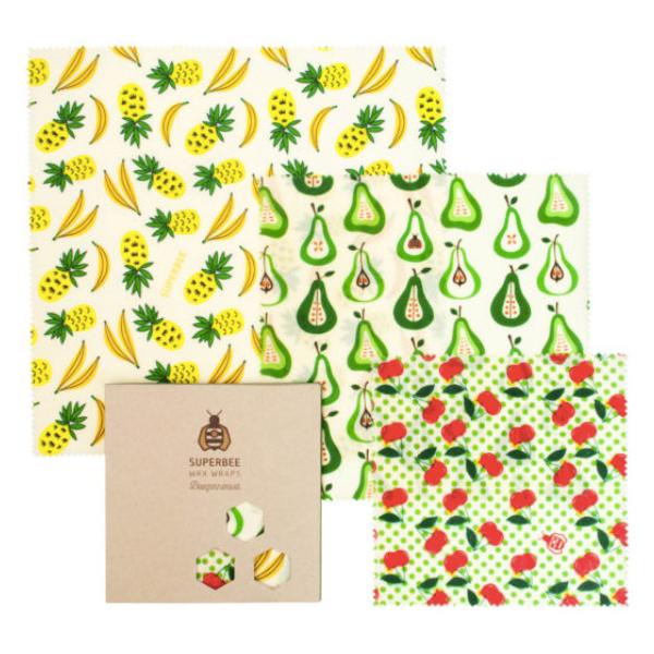 ●オーガニック100%：SuperBee エコラップは再利用可能のミツロウで作られたラップです。 GOTS認定100％オーガニックコットン生地、ミツロウ、オーガニックココナッツオイル、ゴールデンツリーレジンを使用して手作りされています。●豊...