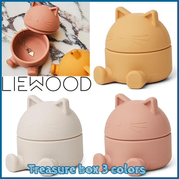 日本未入荷！デンマーク発の大注目ブランドLIEWOOD (リーウッド) のトレジャーボックスです♪優しい色合いに、ネコ型が可愛い♪アクセサリーケースや小物入れとして活躍します。お部屋に置いておくだけでもおしゃれです☆玄関先のキーケースにも♪...