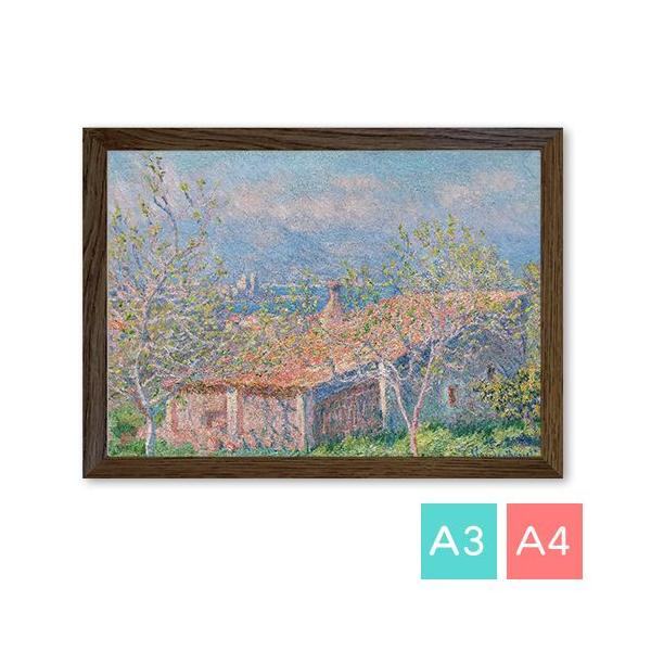 クロード・モネのアートポスター「アンティーブの庭師の家 Gardener's House at Antibes（1888）」です。リビングや玄関、トイレなどにワンポイントでいかがですか？壁掛けにも卓上にもピッタリなアートポスターで、お部屋を...