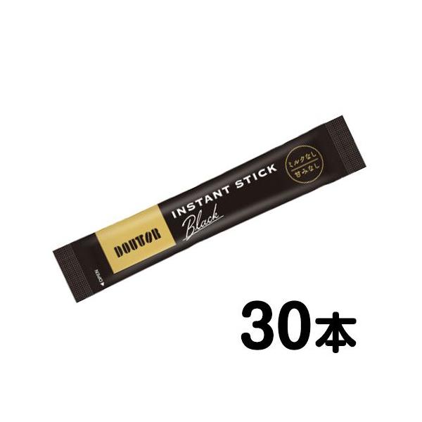 冷たい水にも溶けやすいドトールのインスタントスティックコーヒーです。■内容・ドトール　インスタントスティックコーヒー　ブラック　30本（1本 2g）■原材料名画像参照※こちらの商品はメール便での発送となります。ポスト投函の為、日時指定、代金...