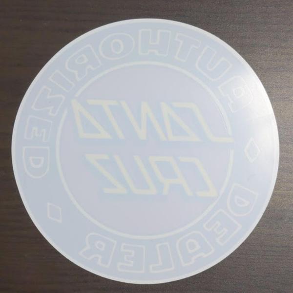【ST-1024】Santa Cruz Skateboards sticker サンタクルーズ スケートボード ステッカー DOT AUTHORIZED CLEAR ■カラーブラック（クリアタイプ）■サイズ縦20.4cm×横20.4cm※稀...