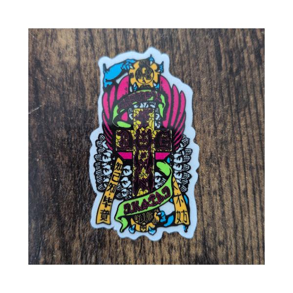 【ST-1026】Dogtown Skateboard ドッグタウン STICKER スケートボード ステッカー DRESSEN HAND 5.2cm■カラーマルチ（クリアタイプ）■サイズ縦5.2cm×横2.9cm※稀に折れ、印刷ミス、粘着...