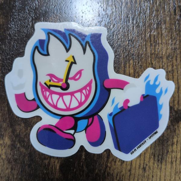 【st-1144】SPITFIRE x SCI−FI FANTASY BURNING TIME STICKER スピットファイア スケートボード ステッカー バーニングタイム■カラーブルー系■サイズ縦7.8cm×横9.5cm※稀に折れ、印刷...