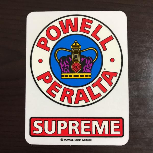 【ST-173】 Powell Peralta パウエル ペラルタ スケートボード ステッカー SUPREME OG ■クリアタイプのステッカーです。■サイズ：縦9cm×横6.8cm■稀に折れ、印刷ミス、粘着汚れがある場合があります。