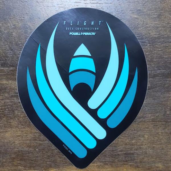 【ST-389】 Powell Peralta skateboard sticker パウエル ペラルタ スケートボード ステッカー Team Flight■カラー：ブラック系■サイズ：縦18.8cm×横15cm■稀に折れ、印刷ミス、粘着汚...