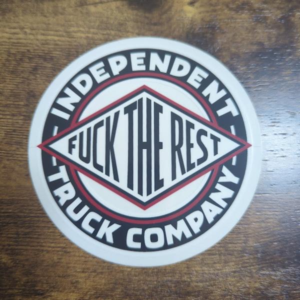 【ST-461】Independent Trucks インディペンデント スケートボード Skateboard sticker ステッカー FTR SUMMIT■カラーブラックホワイト系（クリアタイプ）■サイズ約縦8.9cm×横8.9cm※...