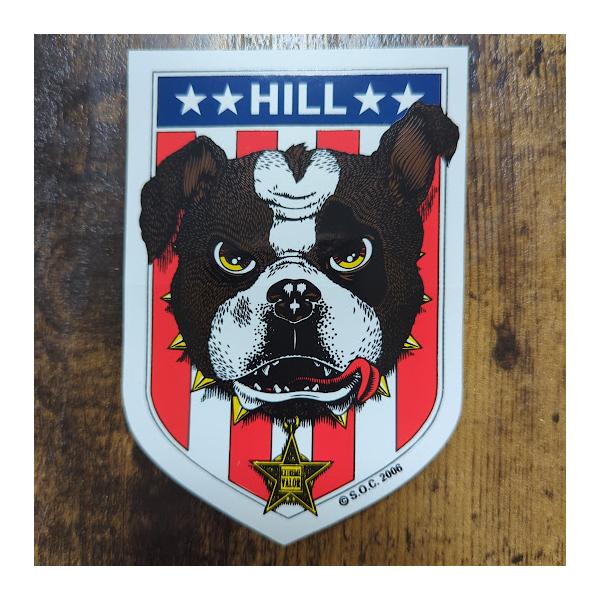 【ST-525】 Powell Peralta skateboard sticker パウエル ペラルタ スケートボード ステッカー HILL BULLDOG■カラー：レッド×ホワイト系■サイズ：縦11.5cm×横8cm■稀に折れ、印刷ミス...