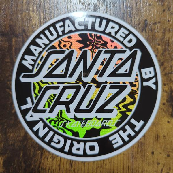 【ST-59】Santa Cruz Skateboards sticker サンタクルーズ スケートボード ステッカー Acidic MFG■カラーブラック×ホワイト系■サイズ縦10.1cm×横10.1cm※稀に折れ、印刷ミス、粘着汚れがあ...