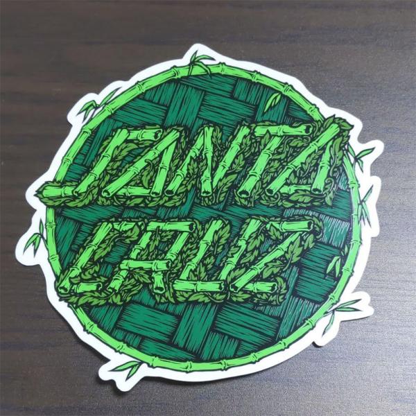 【ST-748】Santa Cruz Skateboards サンタクルーズ スケートボード sticker ステッカー THATCH DOT 16×16■カラーグリーン（クリアタイプ）■サイズ約縦16cm×横16cm※稀に折れ、印刷ミス、...