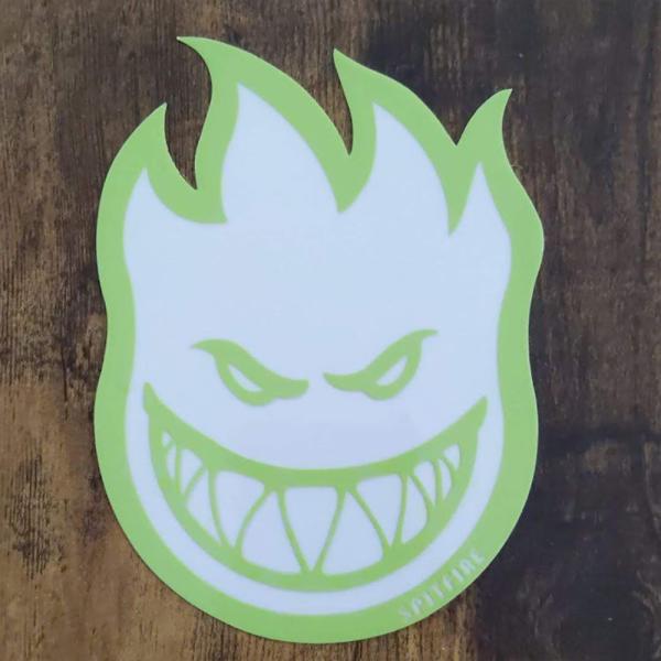 【ST-95】Spitfire Wheels Skateboard スピットファイア スケートボード ステッカー Bighead Glow■カラーグリーン(クリアタイプ）■サイズ縦15.3cm×横11cm※稀に折れ、印刷ミス、粘着汚れがある...