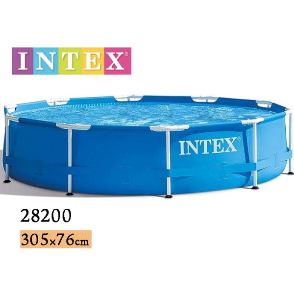 INTEX(インテックス) メタルフレームプール 28200パーツを組み立て、水を入れるだけの簡単にできるINTEX社製の大型プールです。屋外に設置できる大型プールです。お子様の遊び場だけではなく、飼い犬のプール、トレーニングにもぴったりで...