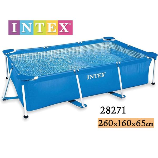 INTEX(インテックス) レクタングラーフレームプール 28271パーツを組み立て、水を入れるだけの簡単にできるINTEX社製の大型プールです。屋外に設置できる大型プールです。お子様の遊び場だけではなく、飼い犬のプール、トレーニングにもぴ...
