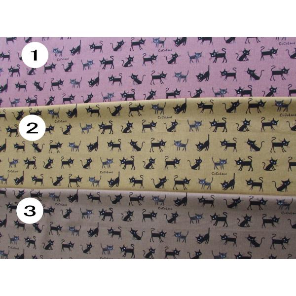 ココランドの大人気ネコ柄のオックスプリント生地です。コットン　　100％生地幅　　約110cm日本製※表示価格は10cmの価格となっております。ご注文　５→50cm　　　　10→100cm