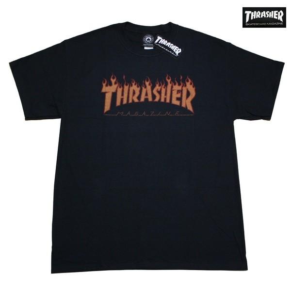 2018 貴重なUSAモデルの THRASHER【 スラッシャー 】Ｔシャツスケーター/ストリートシーンでも人気爆発Ｍ　(着丈約73cm、身幅約50cm、肩幅約48cm、袖丈約18cm)Ｌ　(着丈約75cm、身幅約54cm、肩幅約53cm、...