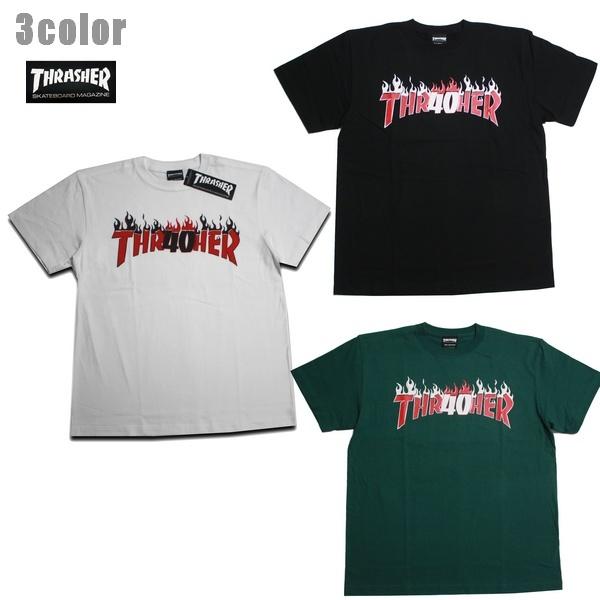 2021 SPRING THRASHER【 スラッシャー 】Ｔシャツ。貴重な40周年モデル。スケーター/ストリートシーンでも人気爆発！バックは無地です。Ｍ　(着丈約69cm、身幅約51cm、肩幅約45cm、袖丈約19cm)Ｌ　(着丈約72c...