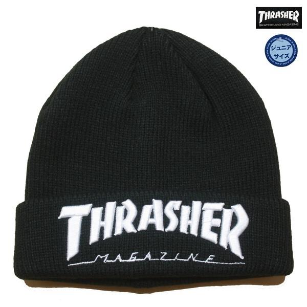 2023FW入荷 THRASHER【 スラッシャー 】のニットキャップ。こちらの商品はキッズ・ジュニアサイズです。CUTEでインパクトのある刺繍が注目を集めそう！これからの季節の活躍間違いなし。スケーター/ストリートシーンでも人気爆発！【サ...