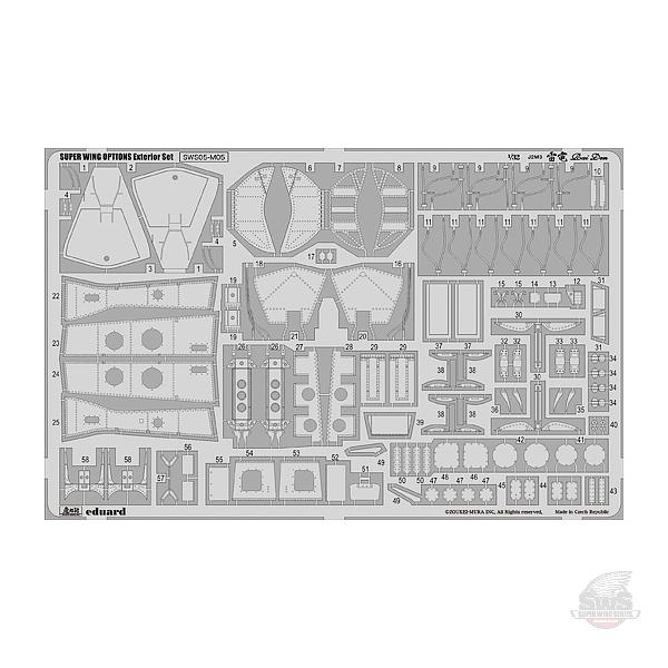 造形村×エデュアルド 夢のコラボ実現！動翼などコントロールサーフェスをより精密に！シリーズ 造形村(スケールモデル) SWS（SUPER WING SERIES) SWOP（アフターパーツ）型番 SWS05-M05仕様 Eduard社製エッ...