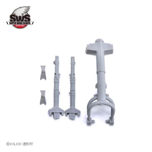 メタル脚柱に交換することでプラパーツには無い強度を実現！自重変形タイヤと合わせてご利用頂けます。発売日: 2016年3月26日商品仕様：・ホワイトメタル、レジン製キット商品内容：・前脚×1・主脚×2・トルクアーム×2